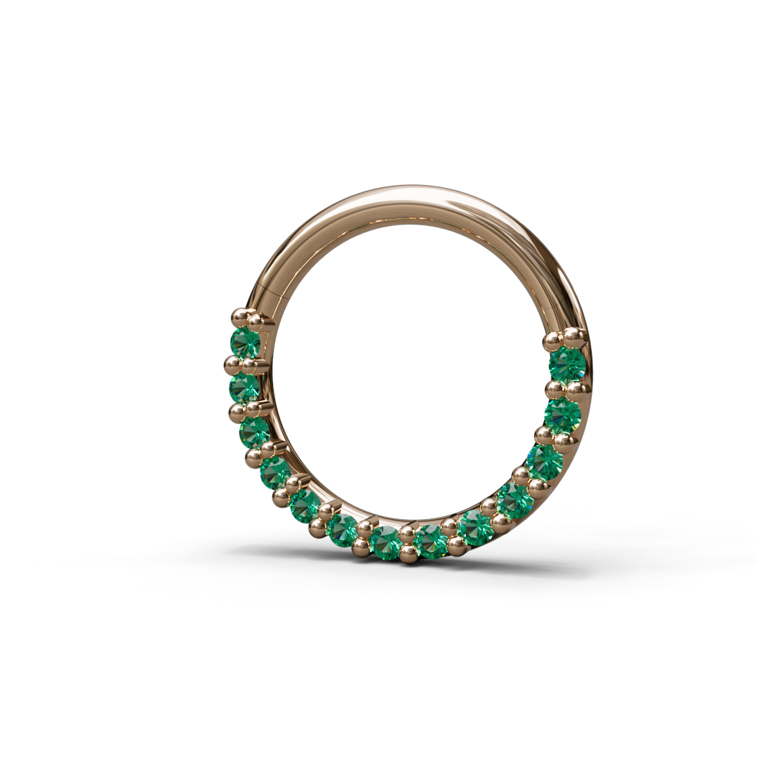 Piercing septum oro 18k rosa con pietre Breezy Gioielli